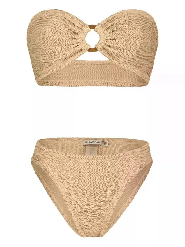 PARAMIDONNA Ring-detail Bikini Set - Neutrals