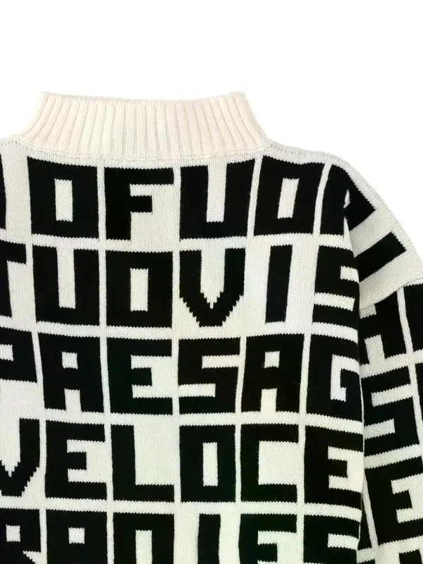 MSGM Cropped Long-sleeve Sweater - Neutrals