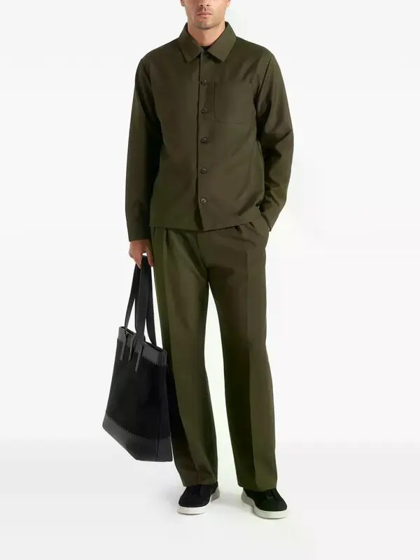 Manière De Voir Pleated Tailored Trousers - Green