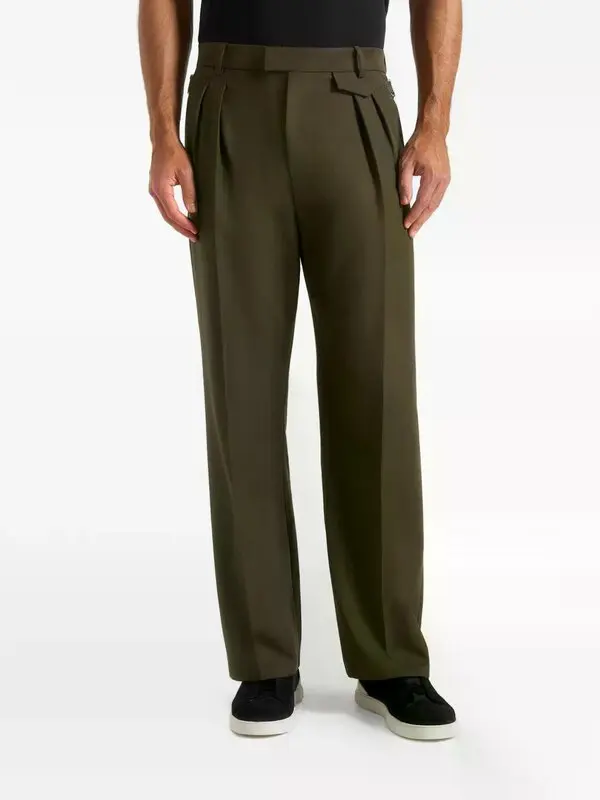 Manière De Voir Pleated Tailored Trousers - Green