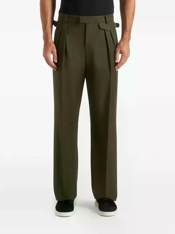 Manière De Voir Pleated Tailored Trousers - Green