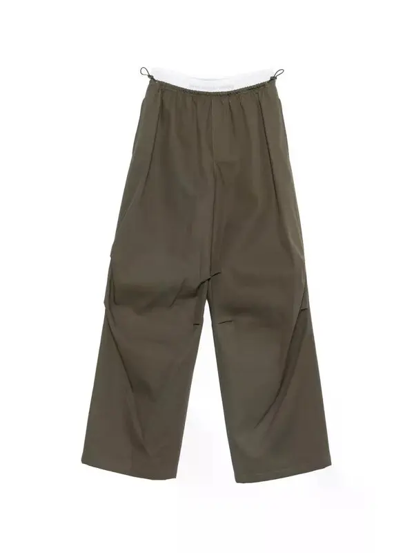 Alexander Wang Logo Waistband Trousers - Green