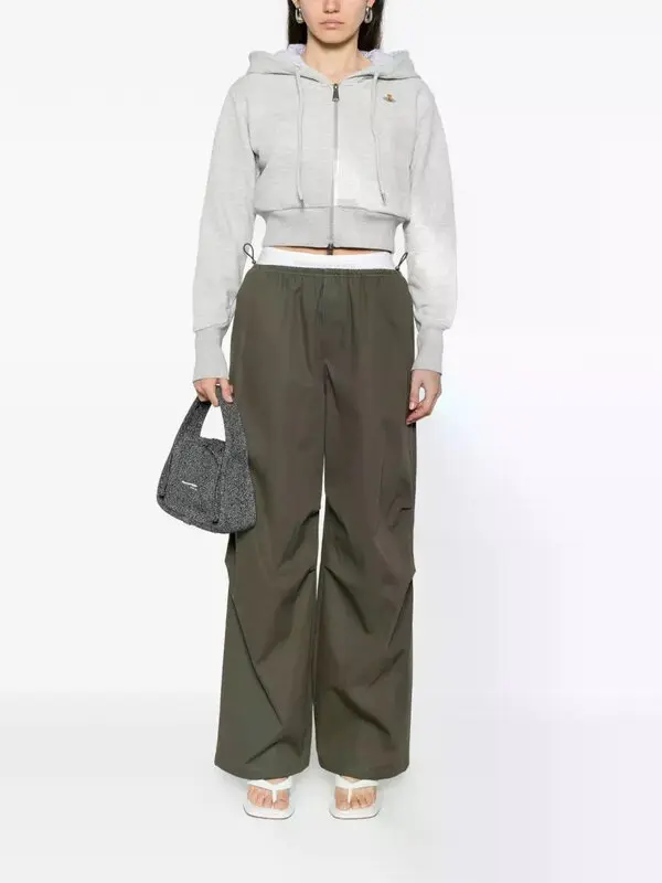 Alexander Wang Logo Waistband Trousers - Green