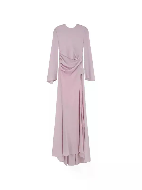 Alexander McQueen Long-sleeve Draped Maxi Dress