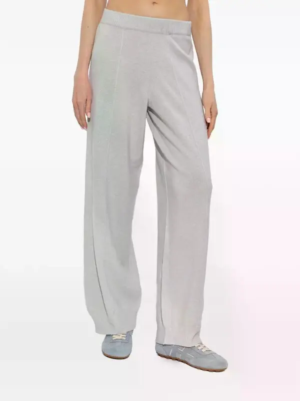Fabiana Filippi Ribbed-waistband Wide-leg Trousers - Grey