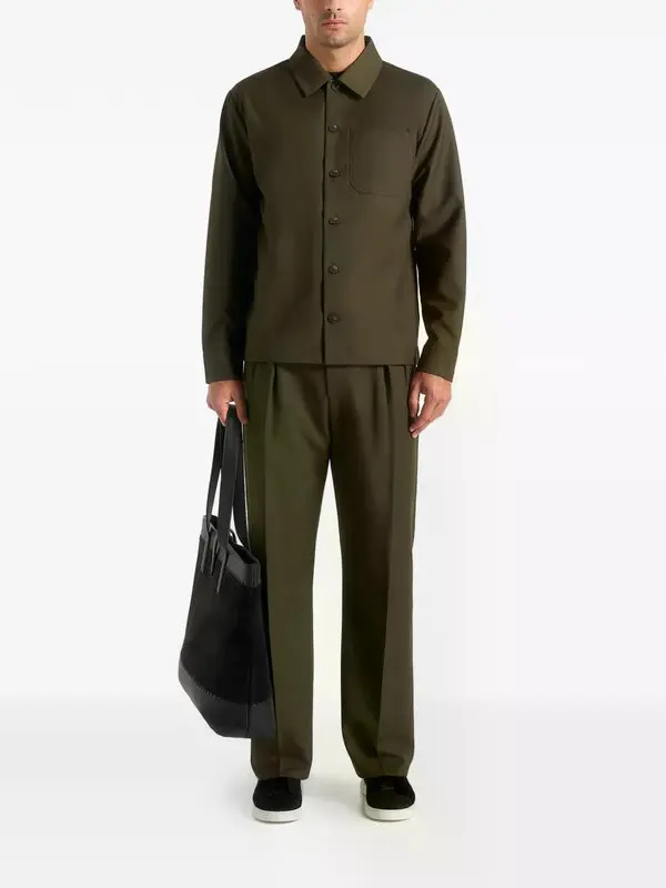 Manière De Voir Valentin Classic Long Sleeve Shirt - Green