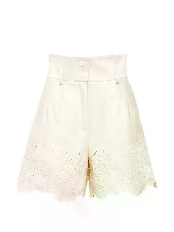 Loretta Caponi Rocchetta Scalloped Shorts