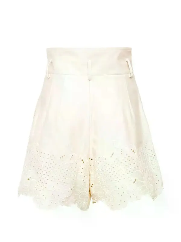 Loretta Caponi Rocchetta Scalloped Shorts