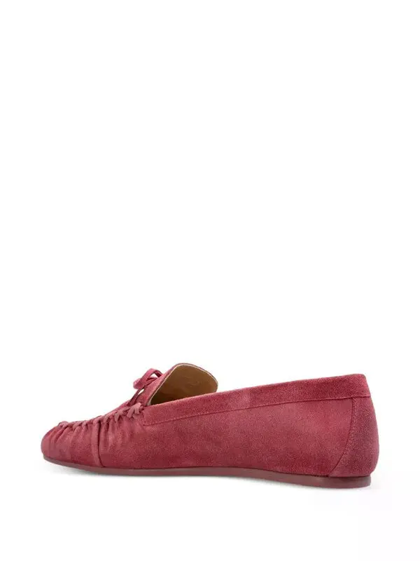 STUART WEITZMAN Britt Bow Braided Loafers - Pink