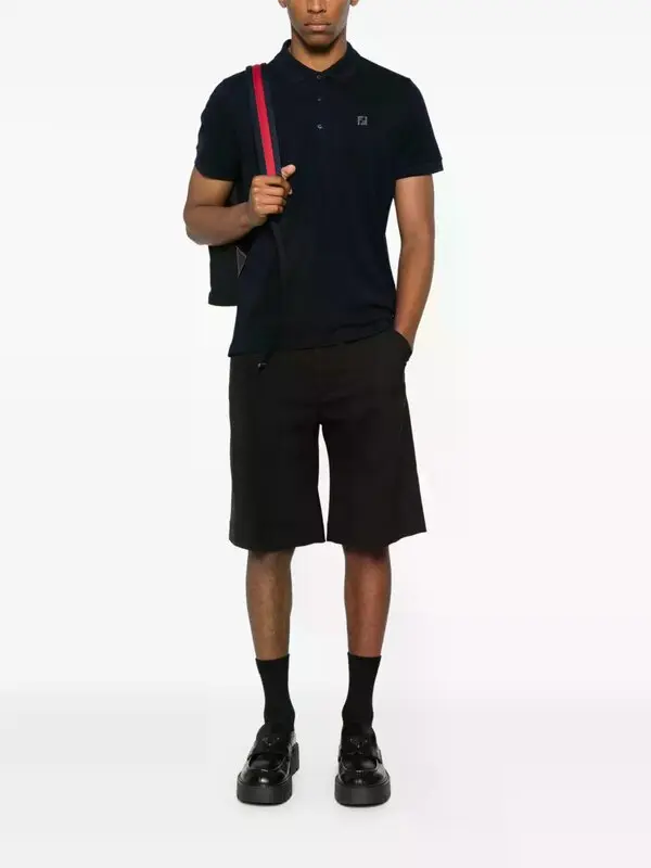 Fendi Logo-embroidered Polo Shirt - Blue