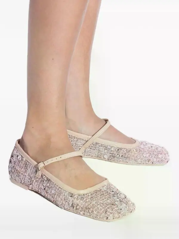 Agl Ceramic Sequinned Strap Ballerinas