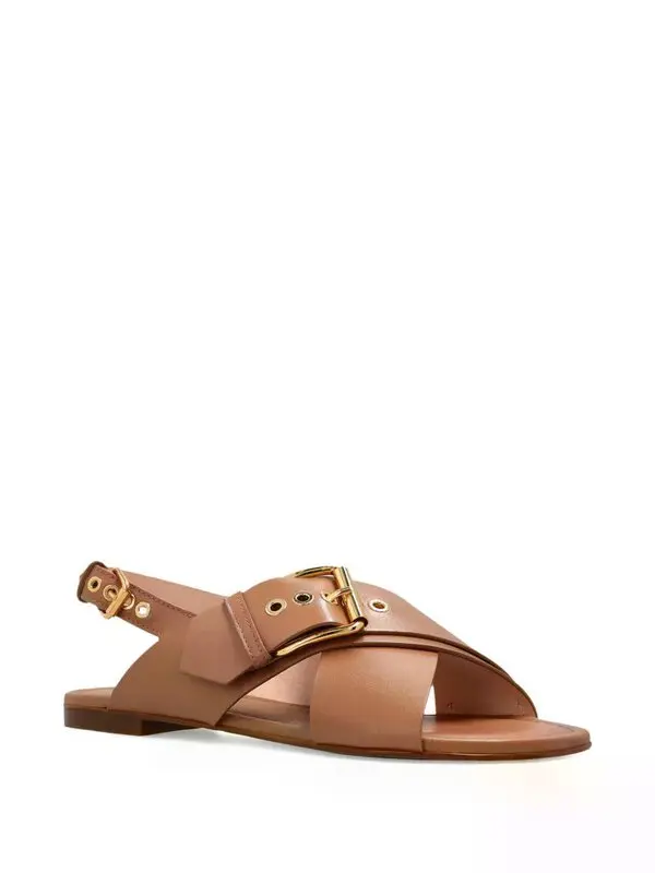 Agl Criss-cross Buckle Sandals - Neutrals