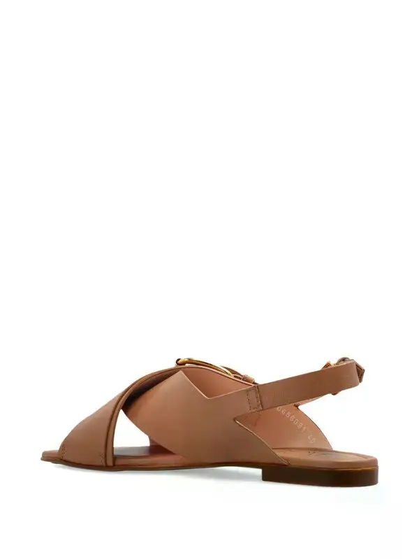Agl Criss-cross Buckle Sandals - Neutrals