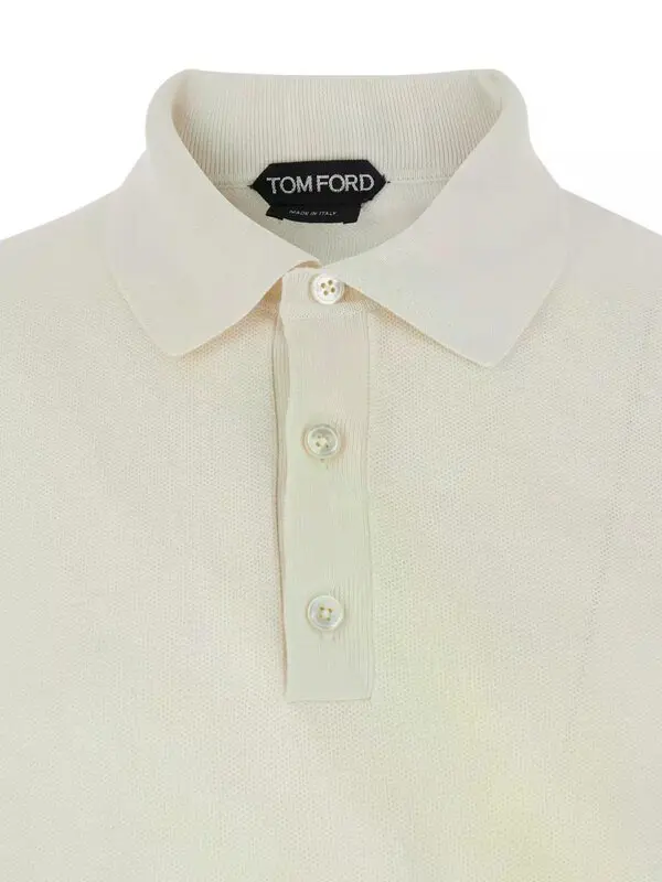 TOM FORD Buttoned Silk Polo Shirt