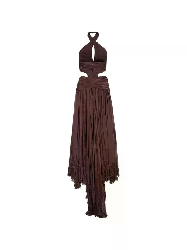 ALINA Pleated Asymmetric Dress