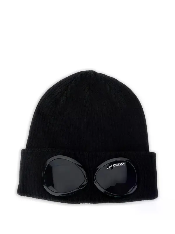 C.P. COMPANY Goggle-detail Beanie - Black