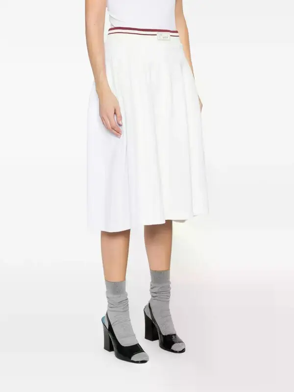 Marni Logo Waistband A-line Skirt