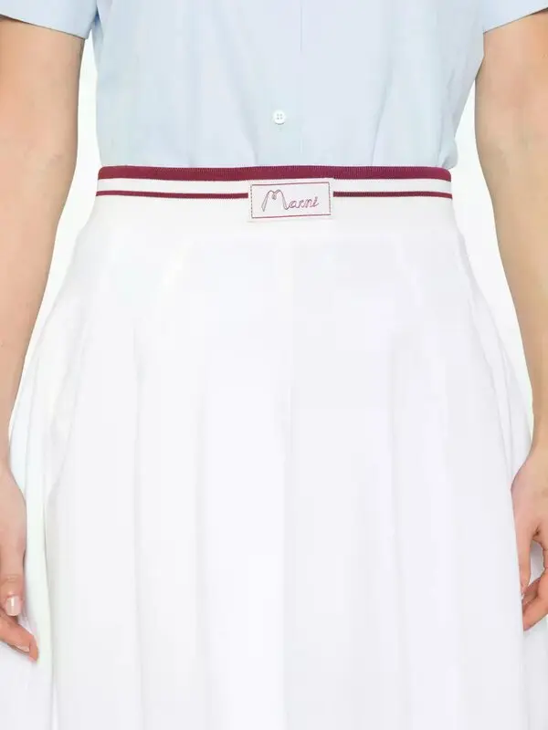 Marni Logo Waistband A-line Skirt