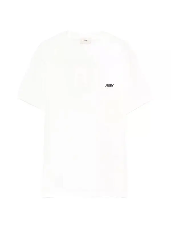 AUTRY Logo-embroidered T-shirt - White