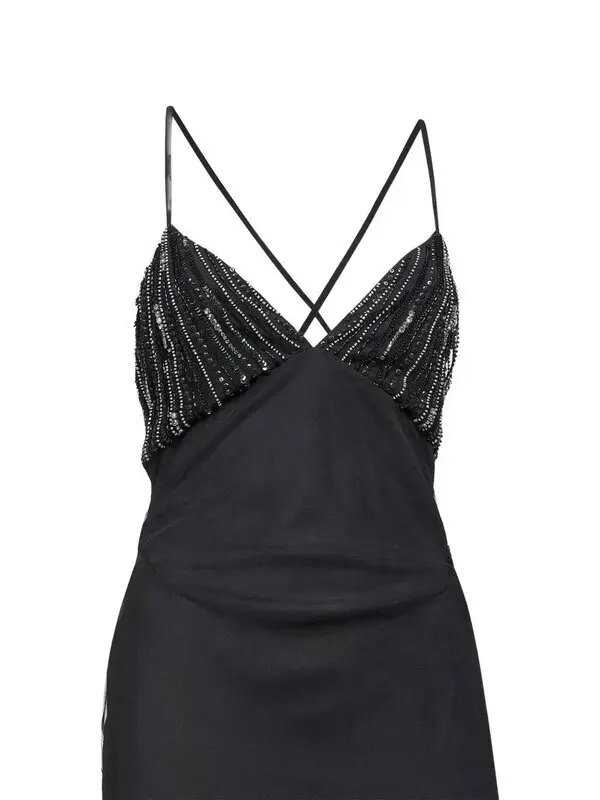 ALINA V-neck Open Back Maxi Dress
