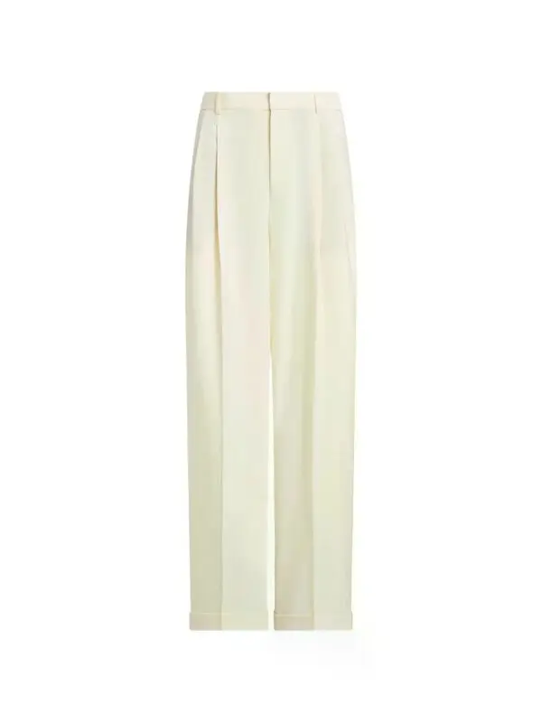 Polo Ralph Lauren Pleated Wide-leg Trousers - Neutrals