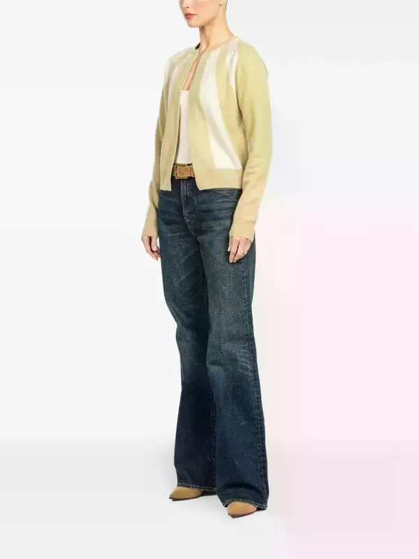 Frenckenberger Striped Sun Cardigan - Neutrals