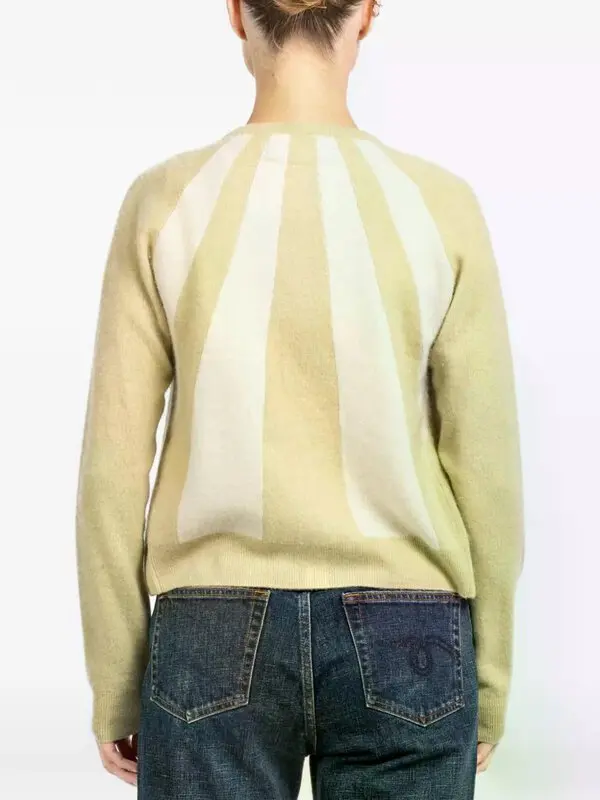 Frenckenberger Striped Sun Cardigan - Neutrals