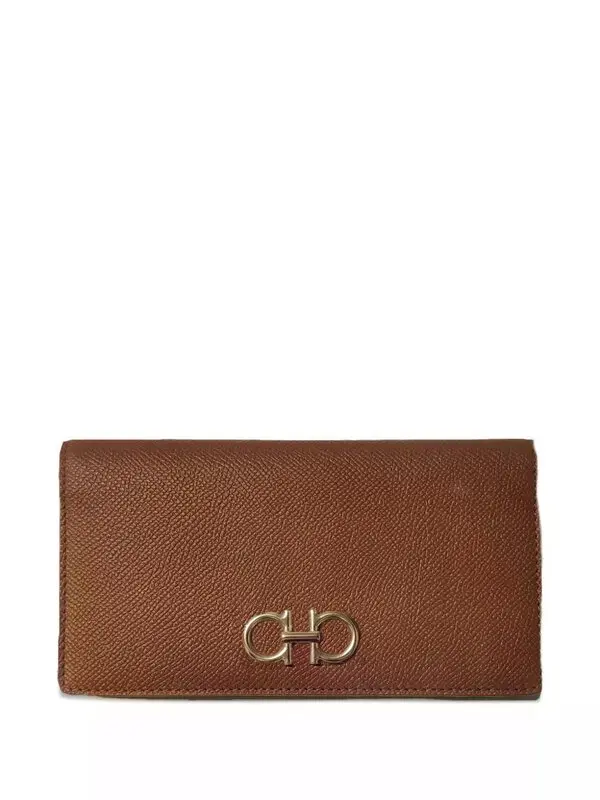 FERRAGAMO Logo Wallet - Brown