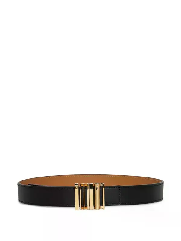 Loewe Leather Buckle Belt - Black