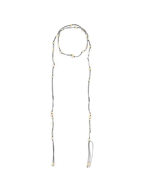 Isabel Marant Beaded Scarf Necklace - Black