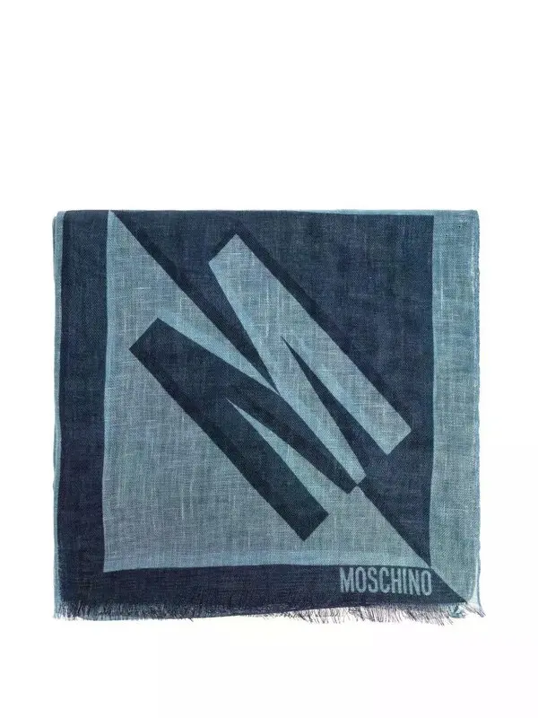 Moschino Logo-print Scarf - Blue