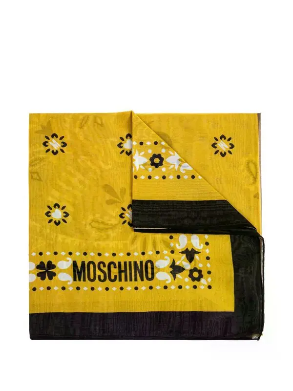 Moschino Square-shape Scarf - Yellow