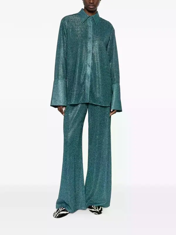 Oseree Lumiere Metallic Trousers