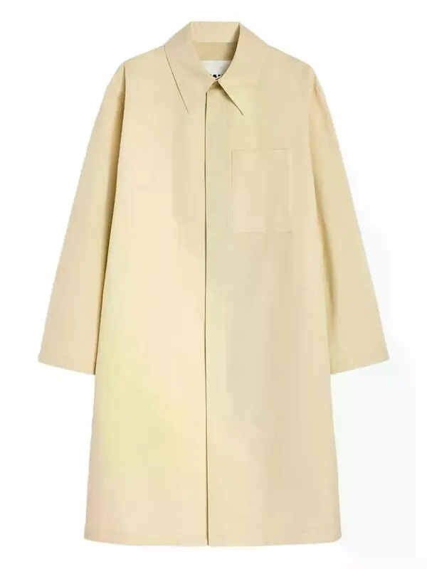 JIL SANDER Patch Pocket Poplin Coat