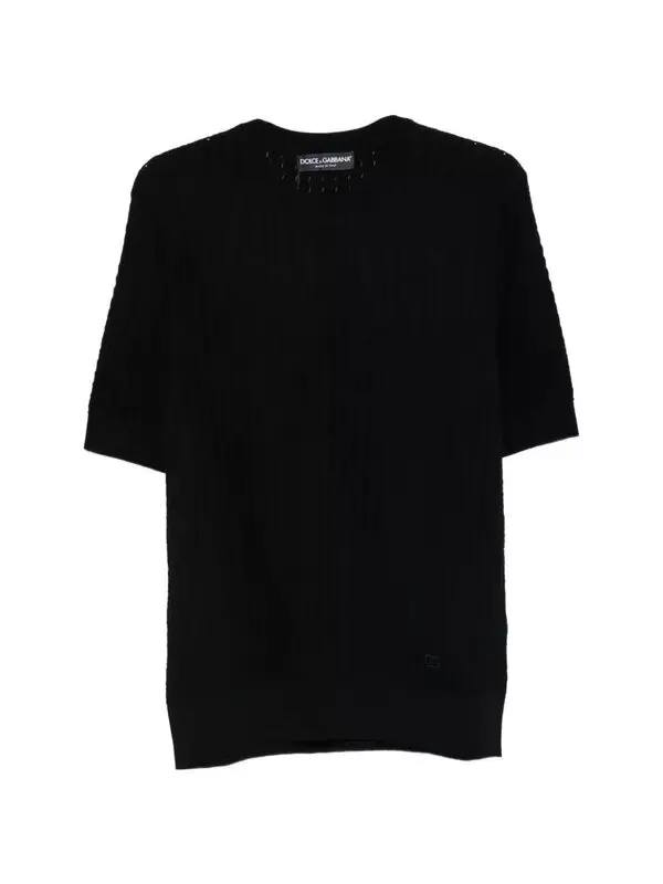 Dolce & Gabbana Short-sleeve Knitted T-shirt - Black