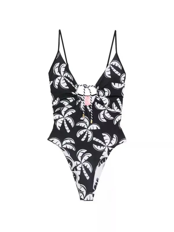 Farm Rio Palm Print Swimsuit