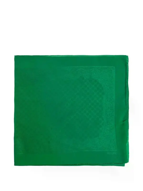 Moschino Jacquard Silk Scarf - Green