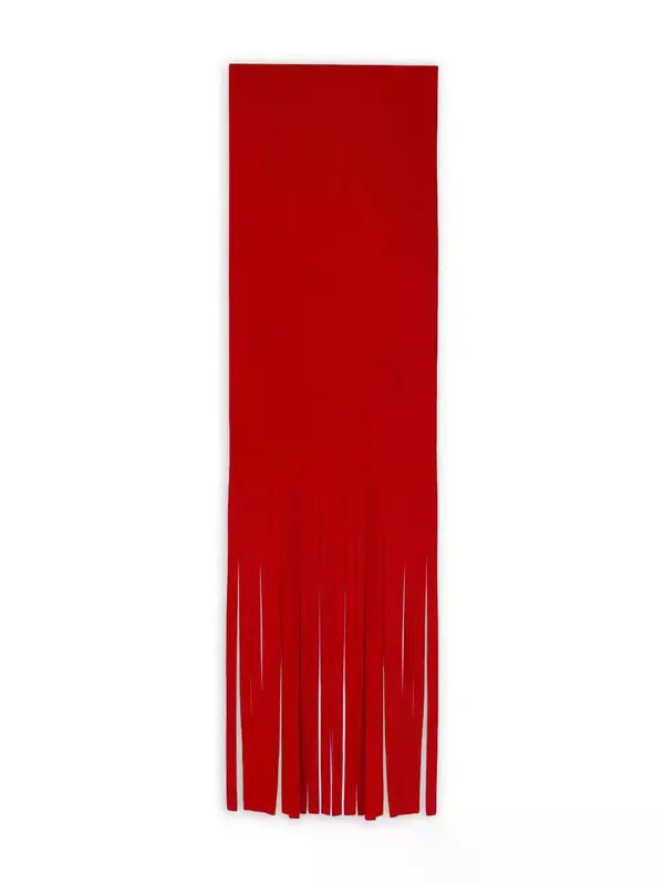 Sportmax Fringed Scarf - Red