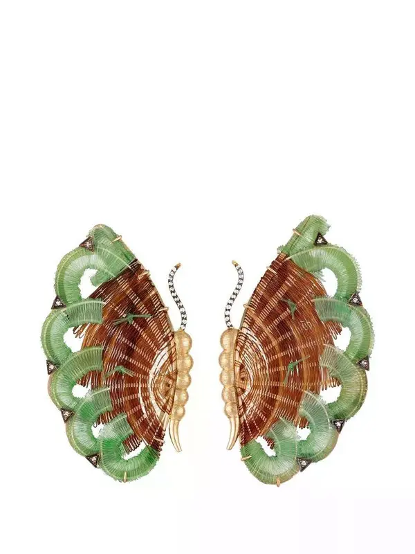 SILVIA FURMANOVICH Butterfly Diamond Earrings - Gold
