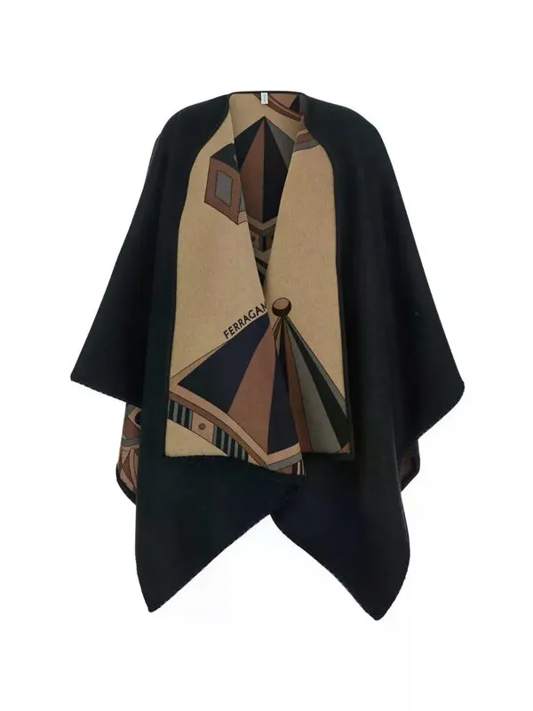 FERRAGAMO Geometric-print Cape
