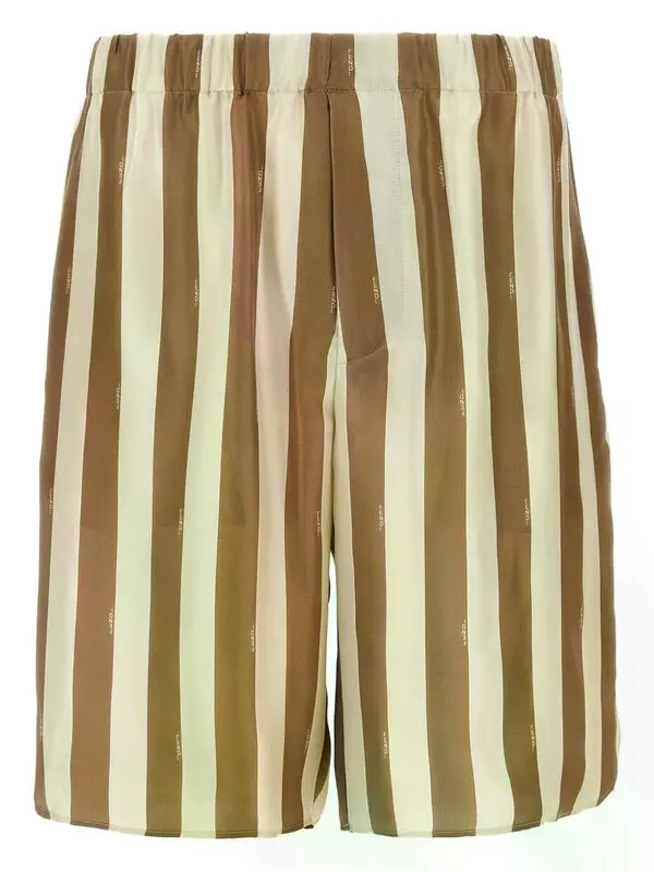 Fendi Pequin Shorts - Brown