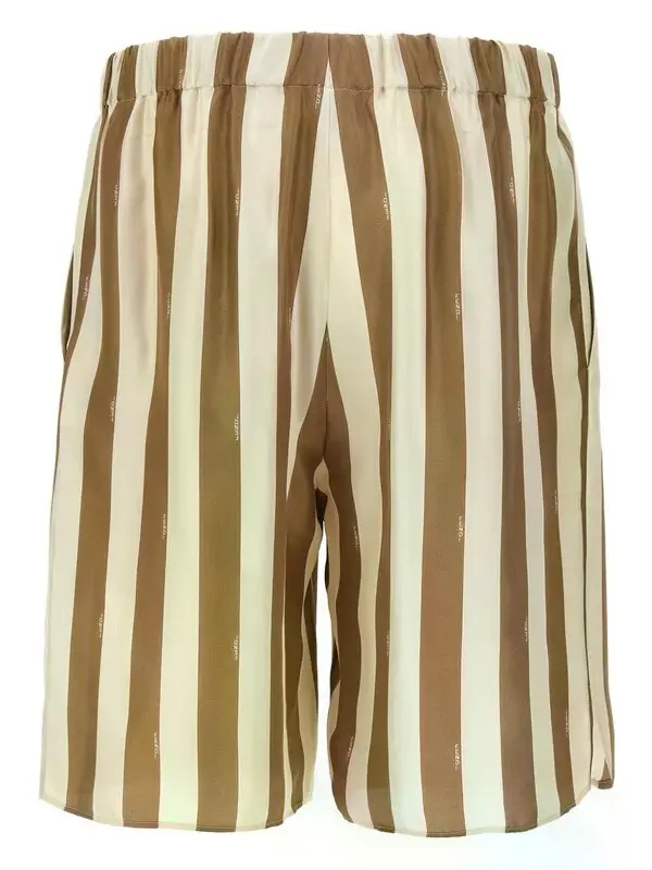 Fendi Pequin Stripe Shorts - Brown