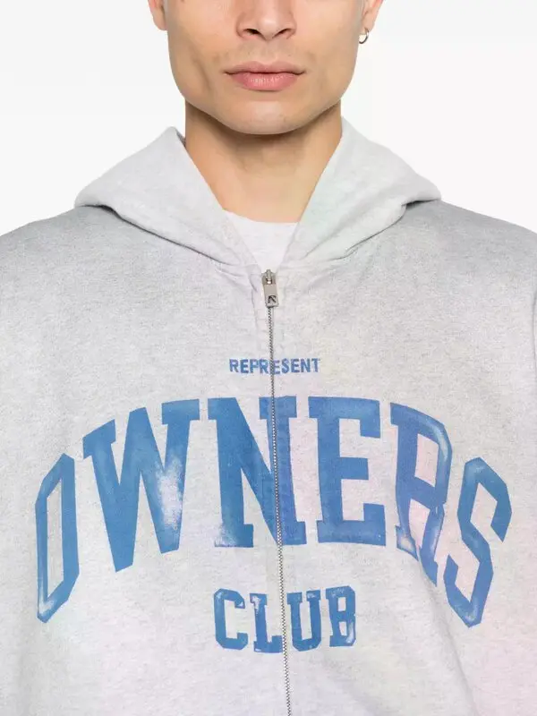 REPRESENT Printed Zip-up Hoodie