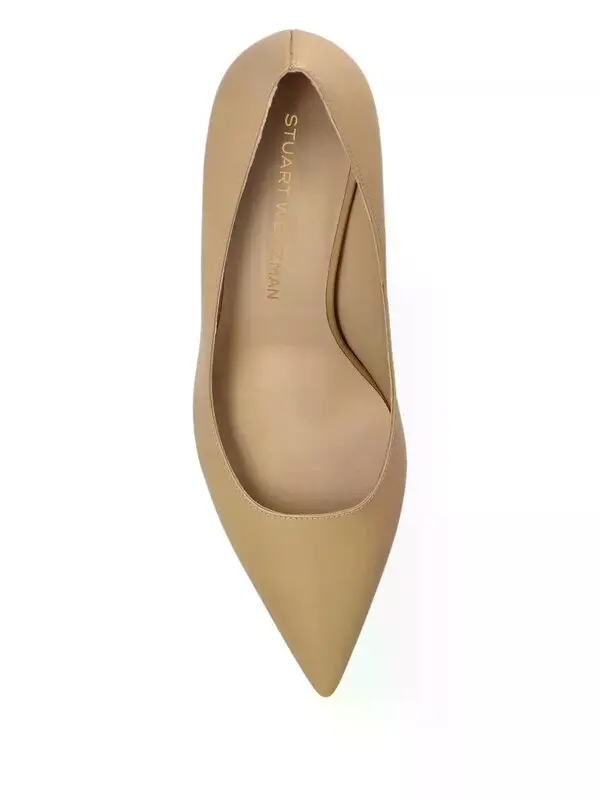 STUART WEITZMAN 75 Pointed-toe Pumps - Neutrals
