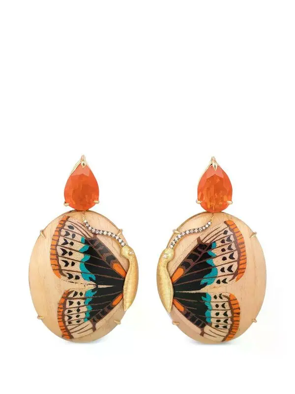 SILVIA FURMANOVICH Diamond And Fire-opal Earrings - Gold