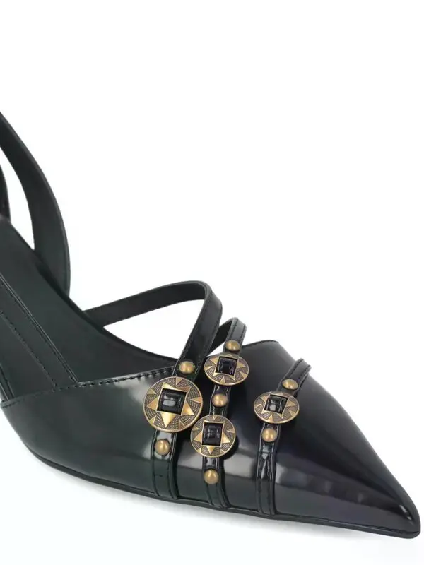 Pinko Strap Detail Kitten Heel Pumps