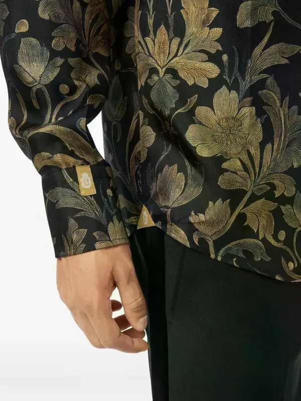 BILLIONAIRE Baroque-print Shirt - Gold
