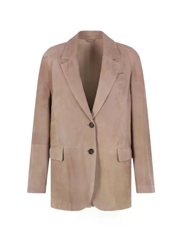 Brunello Cucinelli Suede Single-breasted Blazer
