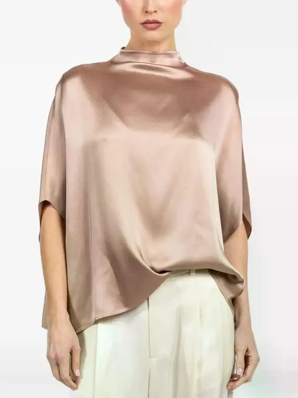 Lapointe Satin Cape Blouse