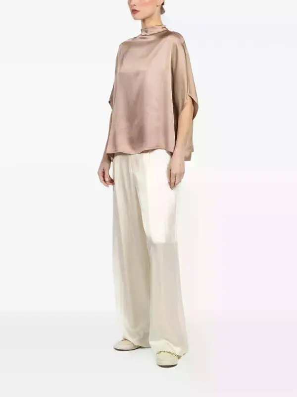 Lapointe Satin Cape Blouse